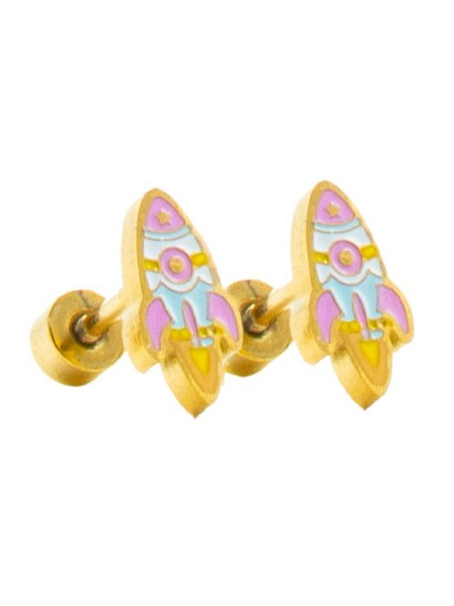 Tiny Gems Blast Off Hypoallergenic Screwback Earri | edamama